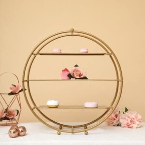 Efavormart 21" Gold Metal Tiered Cupcake Stand 3 Tier Dessert Stand Cupcake Holder