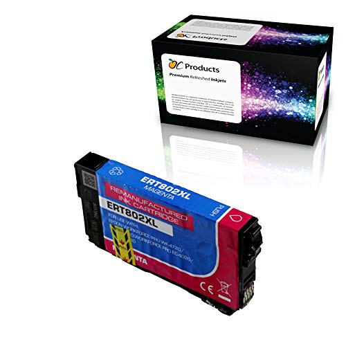 OCProducts Remanufactured Ink Cartridge Replacement for Epson 802 802XL for Workforce Pro WF-4720 WF-4730 WF-4734 WF-4740 EC-4020 EC-4030 EC-4040 (Magenta)