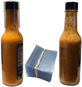 clear perforated shrink bands for hot sauce bottles and woozy bottles [3/4-1" diameter] (100 pack)