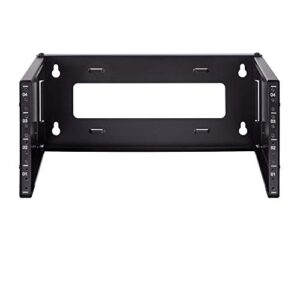 navepoint 4u wall mount bracket extendable network equipment rack threaded standard 19 inch