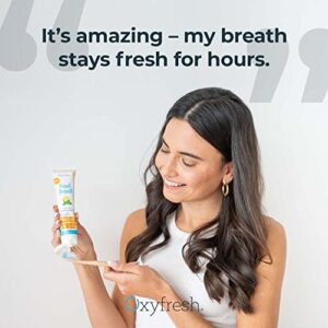 Premium Oxyfresh Maximum Fresh Breath Lemon Mint Toothpaste - Clean Teeth & Fresh Breath - Natural Essential Oils & Natural Xylitol to Help Fight Tartar - SLS & Fluoride Free, 3-5oz