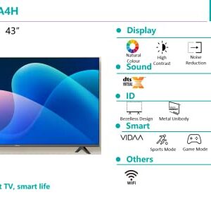 Hisense 32-Inch Class H4 Series LED Roku Smart TV with Alexa Compatibility (32H4F, 2020 Model)