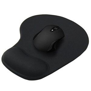 gim mouse pad with wrist rest support, ergonomic memory foam mousepad cushion non-slip rubber base for laptop, computer, gaming, office