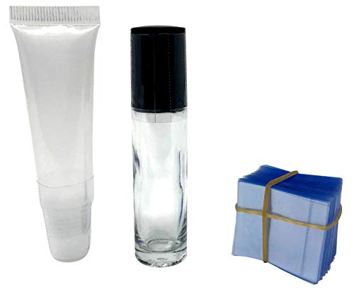 Clear Perforated Shrink Band for Lip Gloss Squeeze Tubes and Small Roll-On Bottles (250 Pack)