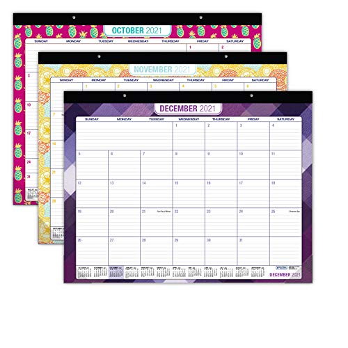 Desk Calendar 2020-2021: Large Monthly Pages - 22"x17" - Runs from June 2020 Through December 2021 - Desk/Wall Calendar can be Used Throughout 2021.