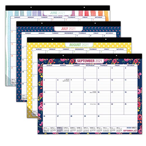 Desk Calendar 2020-2021: Large Monthly Pages - 22"x17" - Runs from June 2020 Through December 2021 - Desk/Wall Calendar can be Used Throughout 2021.