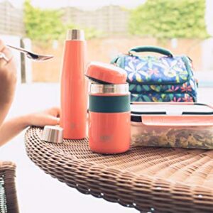 BUILT Double Wall Vacuum Insulated Flask for Hot and Cold Foods, 490 ml, Tropics