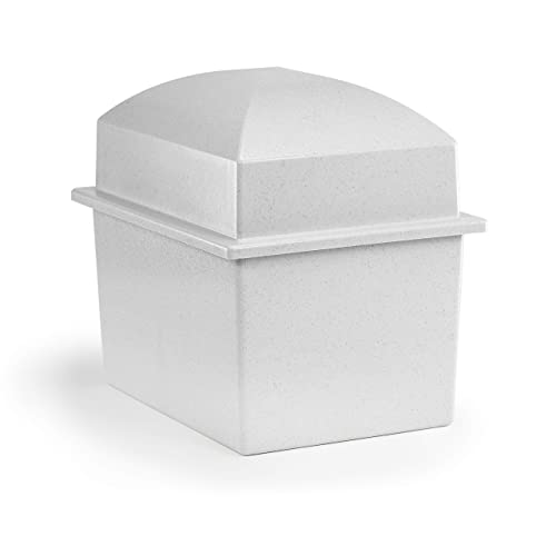 Crowne Vault Companion Burial Urn Vault | Outer Container to Hold Two Urns for Cremation Ashes for Ground Burial | Made in The USA (Marquis, Granite Grey)