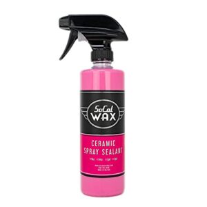 socal wax shop ceramic spray sealant - top coat sio2 silica car sealant spray for ceramic coating boost and mirror shine paint polish - car detailing products and auto care accessories