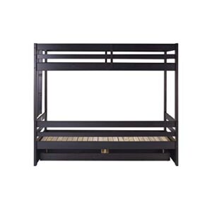 Jasper Twin to King Extending Day Bed with Bunk Bed and Storage Drawers, Espresso