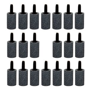 alegi aquarium 1 inch air stone cylinder bubbler,air stone accessories for fish tank and hydroponics (20 pcs)