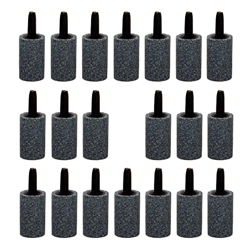 ALEGI Aquarium 1 Inch Air Stone Cylinder Bubbler,Air Stone Accessories for Fish Tank and Hydroponics (20 pcs)