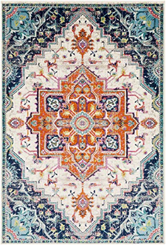 Artistic Weavers Area Rug, Orange/Aqua