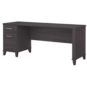 bush furniture somerset 72w office desk with drawers in storm gray