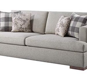 Acme Furniture Niamey Sofas, Fabric and Cherry