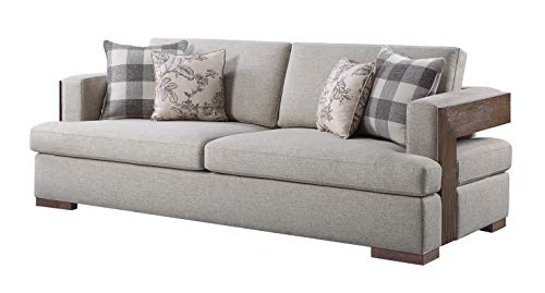 Acme Furniture Niamey Sofas, Fabric and Cherry