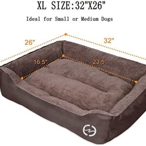 CLOUDZONE Dog Beds for Large Dogs, Large Dog Bed Machine Washable Rectangle Breathable Soft Padding with Nonskid Bottom Pet Bed for Medium and Large Dogs or Multiple-XL