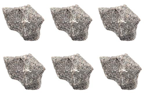 6PK Raw Pink Granite, Igneous Rock Specimens - Approx. 1" - Geologist Selected & Hand Processed - Great for Science Classrooms - Class Pack - Eisco Labs