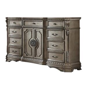 acme furniture northville dresser, antique champagne