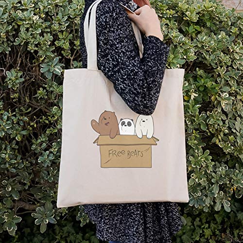 We Bare Bears Baby Bears Grocery Travel Reusable Tote Bag