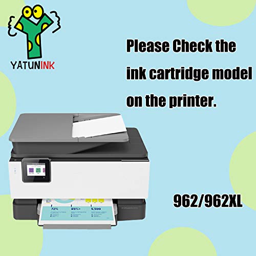 YATUNINK Remanufactured Ink Cartridge Replacement for HP 962XL 962 962 XL Ink Cartridges Black Color Combo Pack for HP OfficeJet Pro 9010 9015 9018 9020 9025 9012 Wireless All-in-one Printer (4 Pack)