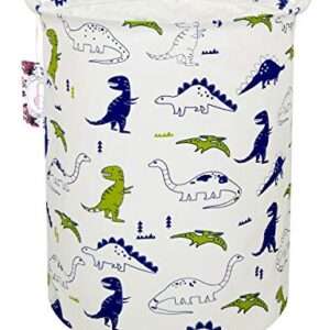 TIBAOLOVER Dinosaur Laundry Basket Baby Laundry Hamper Cute Kids Hamper Toy Storage Bin Handles for Boys and Girls Dinosaur Room Decor (Polychrome Dinosaurs)