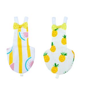 popetpop 2pcs bird diaper parrot flight suit bird parrot nappy pant pilot clothing for small cockatiel parakeet, size m, random style