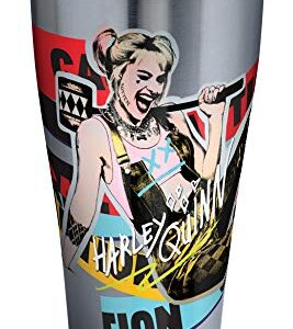 Tervis DC Comics-Birds of Prey-Harley Quinn Triple Walled Insulated Tumbler, 30oz Legacy, Stainless Steel