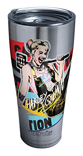 Tervis DC Comics-Birds of Prey-Harley Quinn Triple Walled Insulated Tumbler, 30oz Legacy, Stainless Steel