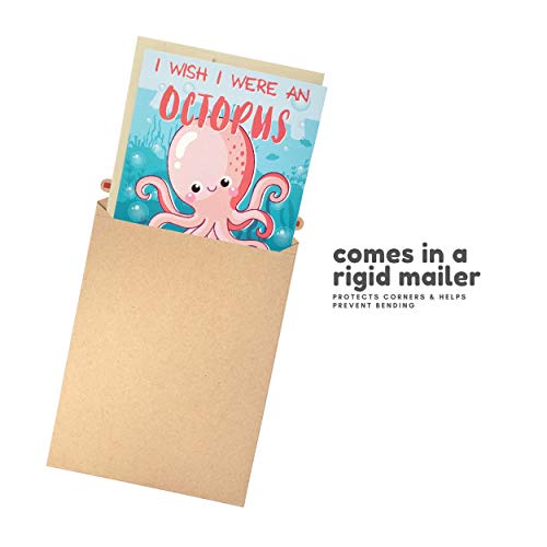 Sleazy Greetings Funny Valentine's Day Cards | Anniversary Cards for Husband Boyfriend | Birthday Card for Him | I Wish I Were an Octopus Card