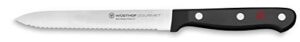 wüsthof gourmet 5" serrated utility knife, silver