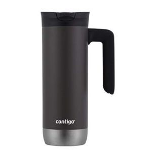 contigo superior 2.0 stainless steel travel mug with handle and leak-proof lid, double-wall insulation keeps drinks hot up to 7 hours or cold up to 18 hours, 20oz sake