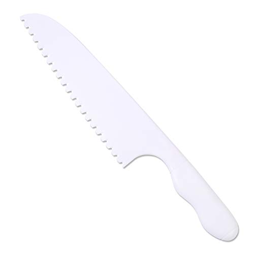 Kid Plastic Kitchen Knife, Nylon Knife Children Safety Cooking Chef Knife Cutting Fruit Vegetable Sandwich and Cake