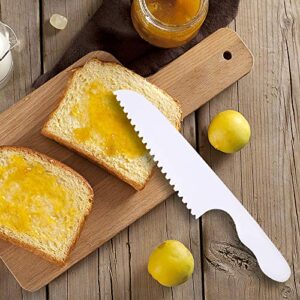 Kid Plastic Kitchen Knife, Nylon Knife Children Safety Cooking Chef Knife Cutting Fruit Vegetable Sandwich and Cake