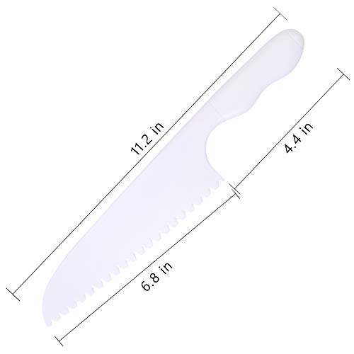 Kid Plastic Kitchen Knife, Nylon Knife Children Safety Cooking Chef Knife Cutting Fruit Vegetable Sandwich and Cake