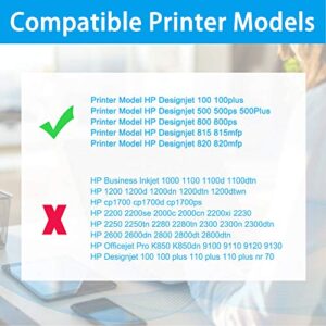 LCL Compatible Professional Version Ink Cartridge Replacement for HP 82 C4911A C4912A C4913A 510 (2Cyan 2Yellow 2Magenta 6-Pack)