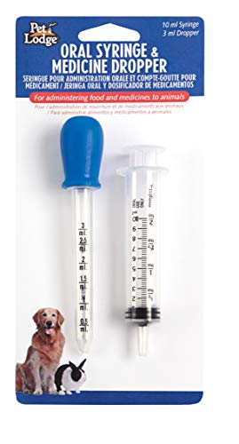 Pet Lodge Oral Syringe & Medicine Dropper for Animals Administer Food & Medicine to Your Pet (Item No. 171601)