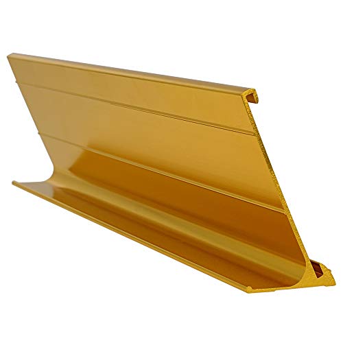 2" x 8" Aluminum Name Plate Holder for Desk - Set of 5 - Office Business Door Sign Holder - Gold