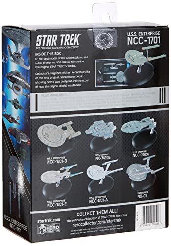 Eaglemoss Star Trek Figure USS Enterprise NCC-1701 Hero Collector 13x7.5x7.5cm