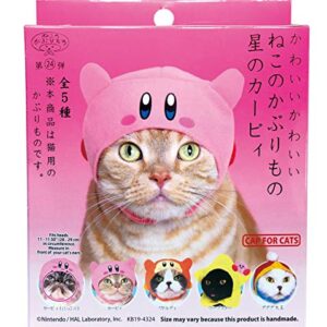 Kitan Club Cat Cap - Pet Hat Blind Box Includes 1 of 5 Cute Styles - Soft, Comfortable - Authentic Japanese Kawaii Design - Animal-Safe Materials, Premium Quality (Kirby)