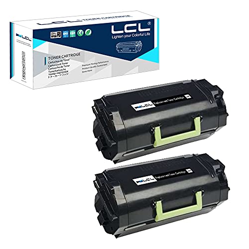 LCL Compatible Toner Cartridge Replacement for Lexmark 521H 52D1H00 52D1000 25000Pages MS811N MS811DN MS812de MS812DN MS812DTN MS812DTN MS710dn MS710n MS711dn (2-Pack Black)