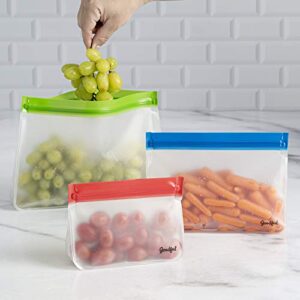 Goodful Reusable Standup Food Storage Bags (6 pack, Assorted Sizes)