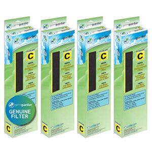 germguardian guardian technologies flt50004pk flt5000 hepa replacement filter c, ac5000e, ac5250pt, ac5350b, ac5350bca, ac5350w, ac5300b air purifiers, 4 pack