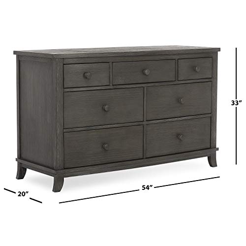 Evolur Signature Amsterdam Double Dresser, Smokey Brushed Grey