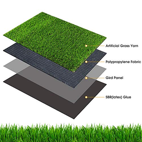 Artificial Grass, Professional Dog Grass Mat, Grass Pee Pad for Pet, Dog Potty Training Rug with Drainage Holes - Easy to Clean, Fake Turf for Indoor & Outdoor Patio Decor(39.4'' x19.7'')