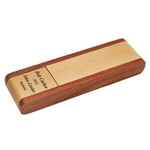 Personalized Flip Over Wooden Pen Stand & Pen - Custom Engraved Wooden Pen and Holder - Executive Gift Shoppe