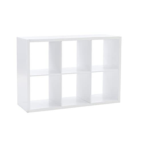 Linon Home Decor Linon Dawes 6 Cabinet White Cubby Storage