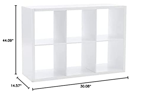 Linon Home Decor Linon Dawes 6 Cabinet White Cubby Storage