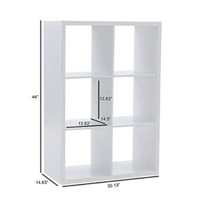 Linon Home Decor Linon Dawes 6 Cabinet White Cubby Storage