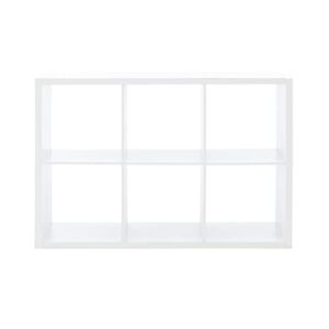 Linon Home Decor Linon Dawes 6 Cabinet White Cubby Storage